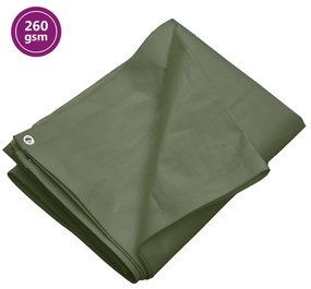 Plachta 260 g/m² 6 x 6 m zelená HDPE 151554