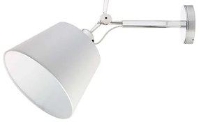 Artemide 1183010A+0781040A Tolomeo parete diffusore 18, nástěnné designové svítidlo s vypínačem a saténovým stínítkem, E27 max 42W, prům. 18cm