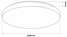 LED Stmívatelné koupelnové svítidlo PIRIUS LED/48W/230V 3000-6000K IP44 + DO
