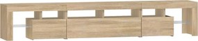 TV skříňka s LED osvětlením dub sonoma 230x36,5x40 cm 3152788