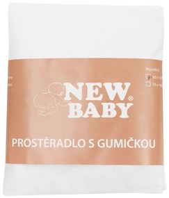 Jersey prostěradlo do postýlky New Baby 120x60 bílé