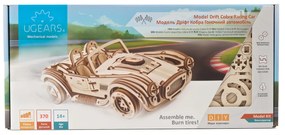 Ugears 3D dřevěné mechanické puzzle Driftující závoďák Cobra