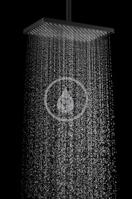 kielle Vega Hlavová sprcha 360 x 240 mm, 1 proud, sprchové rameno 430 mm, matná černá ki_20118SE4