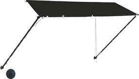 Zatahovací markýza s LED světlem 350 x 150 cm antracitová 145919