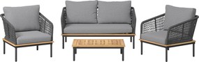 XXXLutz ZAHRADNÍ SADA 4dílné, dřevo, kov, plast, textil Ambia Garden - 00000W000109
