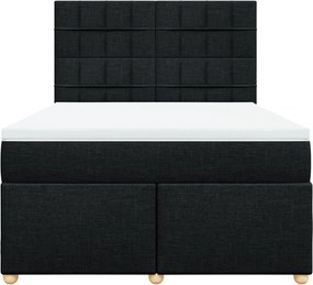 Box spring postel s matrací černá 140 x 190 cm textil 3291277