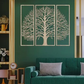 Třídílný dřevěný Strom života | Moderní 3D obraz na zeď | SENTOP HDF0179