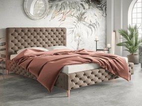 Luxusní postel 160x200 cm Mercedes Barva: Šedá - Jasmine 90
