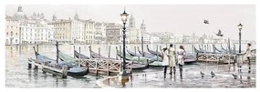 Obraz Canvas Watercolor 45x140 ST403 Venezia Gondole