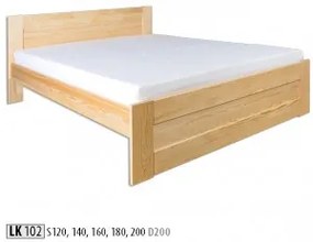 Drewmax Dřevěná postel 120x200 LK102 gray