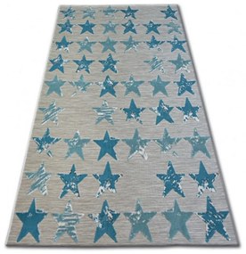 Kusový koberec PP Hvězdy modrý 200x290cm
