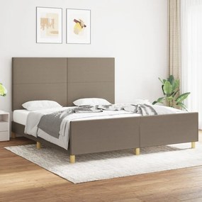 Rám postele bez matrace taupe 180 x 200 cm textil 3124915