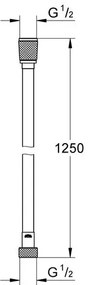 Grohe Silverflex Sprchová hadice twistfree 125 cm, Warm Sunset lesk 28362DA0