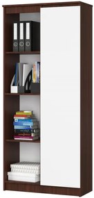 Regál R80 1D 4P CLP wenge/bílý