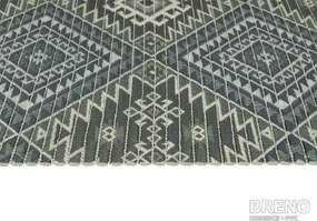 Breno Koupelnová pěnová předložka SOFTY-TEX 79827.8 aztécký vzor, šíře 65 cm, Šedá/Vícebarevné
