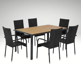 Vikio Zahradní ratanový set 150x90 pro 6 osob DT276-P přírodní