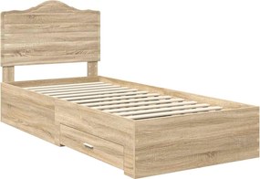 Rám postele se zásuvkou Sonoma dub 90 x 200 cm Kompozitní dřevo 3413650
