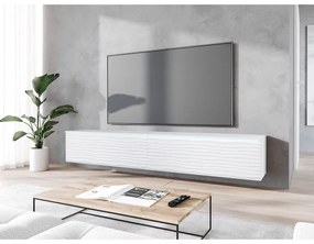 TV stolek/skříňka Dlone 180 MDF, Barva: biały / biały jodełka, Osvětlení: osvětlení LED - bílé