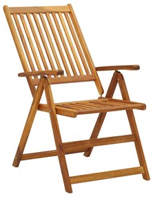 Zahradní polohovací židle 3 ks masivní akáciové dřevo,  311847