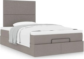 Osmanský rám postele s matrací taupe 120x190cm textil 3313061