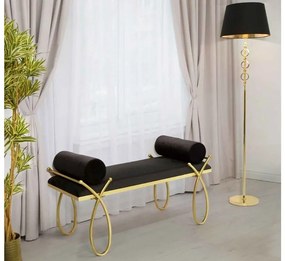 Designová lavice Nancilea 112,5 cm černá