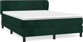 Box spring postel s matrací tmavě zelená 140x190 cm samet 3127370