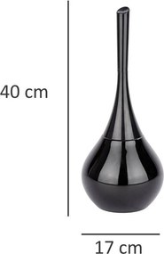 Toaletní kartáč WC BLACK, černý, WENKO