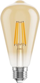 Mexen Vintis, LED filamentová žárovka E27, ST64, 6 W, teplá bílá 2700K, jantarová, L152-E27-0627-50