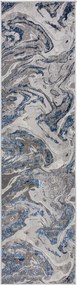 Flair Rugs, Běhoun Eris Marbled Navy, 80x300, modrá, chodba / předsíň