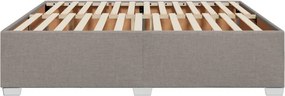 Rám postele bez matrace taupe 200 x 200 cm textil 3284503