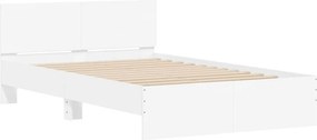 Rám postele s čelem a LED osvětlením bílý 135 x 190 cm 3207630