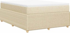 Box spring postel s matrací krémová 160x200 cm textil 3285586