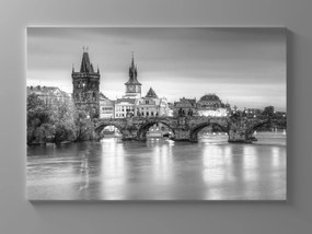 Černobílý obraz praha Rozměr: 100 x 65 cm