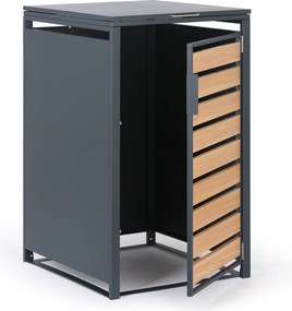 Přístřešek na popelnici 240 l, 1160 x 695 x 800 mm, dekor dřeva