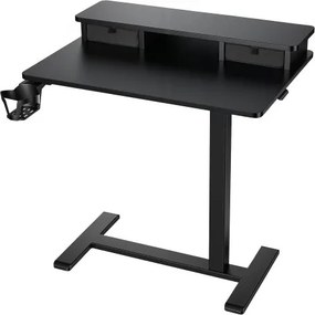 Noční stolek 700 × 500 mm, Stojící vozík s 2vrstvou deskou VEVOR