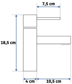 Umyvadlová baterie REA TESS nízká chrom