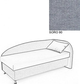 Dřevona - Elitte Čalouněná postel AVA NAVI, s úložným prostorem, 90x200, pravá, SORO 90