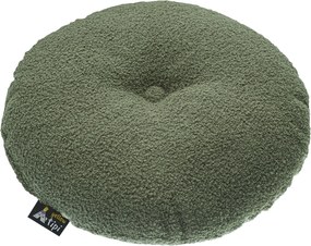 Sametový polštář s knoflíkem barva zelená látka pletený vzor