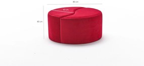 Atelier del Sofa Taburet Alis Puf - Red, Červená