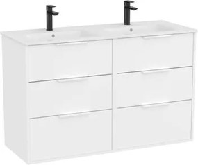 Roca Optica koupelnová skříňka s dvojumyvadlem 120x75,7x45,5 cm bílá matná mat OPT1203ZBM
