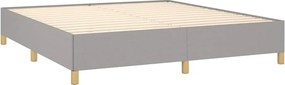 Rám postele s boxspringem světle šedý 160 x 200 cm textil 3120969