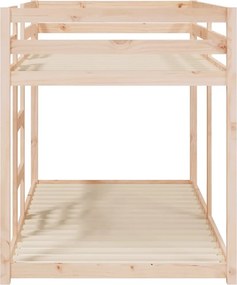 Patrová postel bez matrace 90 x 190 cm masivní borové dřevo 3206507