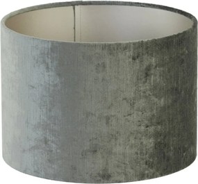 Šedé antracitové sametové stínidlo na lampu Gemstone - Ø 50* 38cm/ E27
