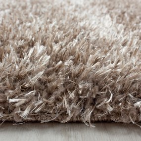 Ayyildiz koberce Kusový koberec Brilliant Shaggy 4200 Taupe kruh - 200x200 (průměr) kruh cm