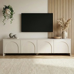 Krémový TV stolek 180x45x32 cm Aurelia – Kalune Design