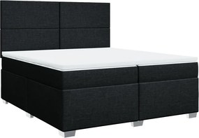 Box spring postel s matrací černá 200x200 cm textil 3292890