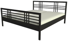 Nábytek ATIKA s.r.o. Kovová postel CROSS Povrchová úprava: stříbrná RAL 9006, Rozměr: 180 x 200 cm