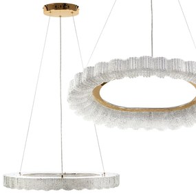 Toolight Závěsné LED osvětlení Crystal LE11 MS019-CP růžová zlatá 60 cm