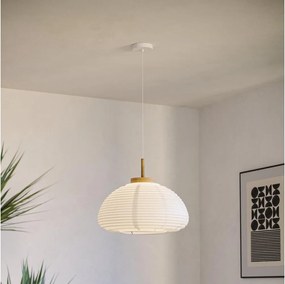 Eglo 44064 - Lustr na lanku SUMMERHILL 1xE27/40W/230V pr. 40 cm bílá/béžová