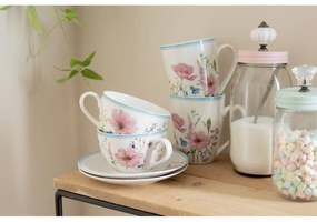 Barevný porcelánový hrneček s květy Meadow – 356 ml